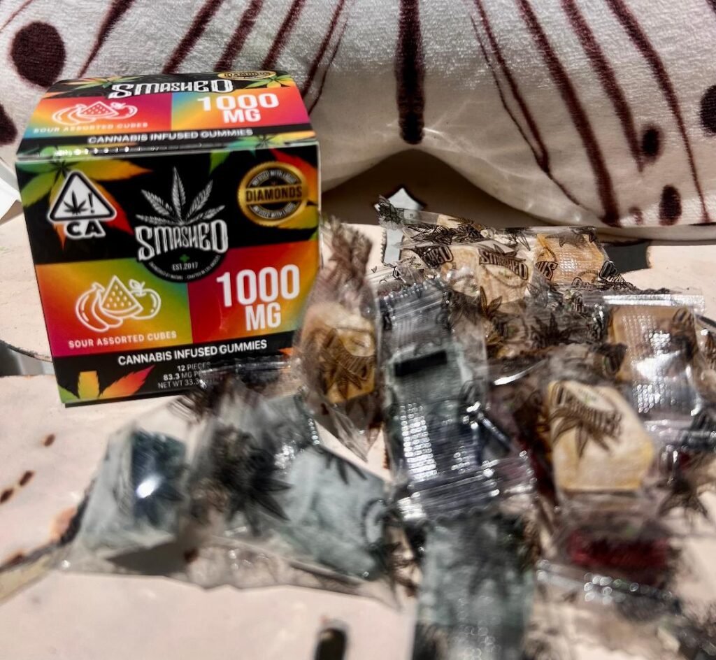Smashed Diamond Infused - Sour Assorted Cubes - Indica - 1000mg - Thin ...