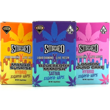 Smashed - Eighth Vape - Liquid Diamonds Live Resin - London Pound Cake ...